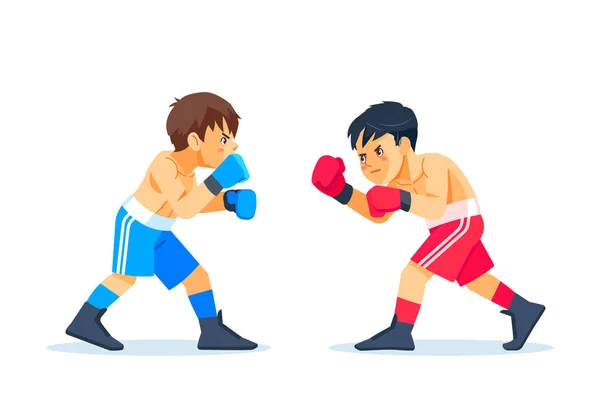 Teen boys training boxing skills. Friends wearing gloves, fighting ...