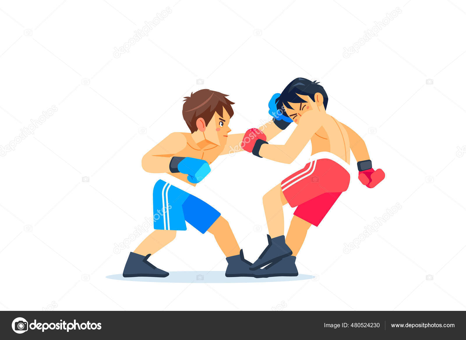 Boxing Match Cartoon