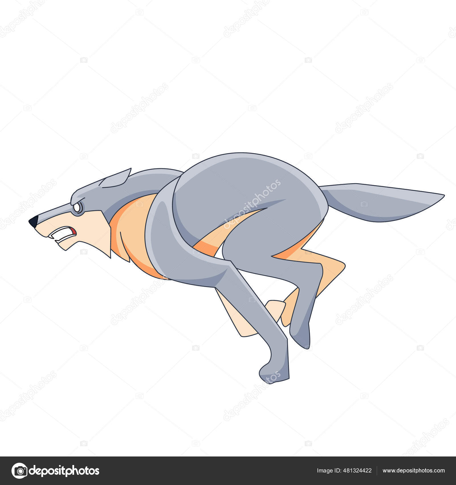 Lobo Animado Corriendo