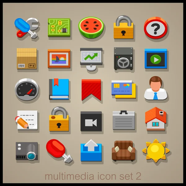 Multimedia Technology icons set. Stock Vector Image by ©Kolopach #75446043