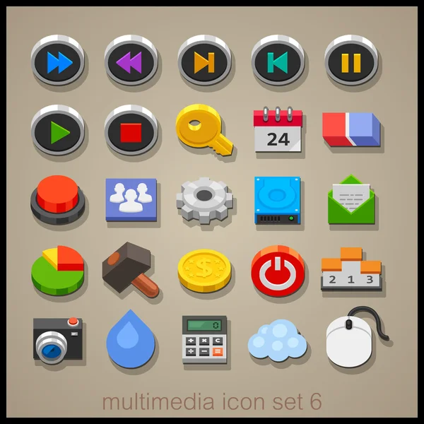 Multimedia Technology icons set. Stock Vector Image by ©Kolopach #75446045