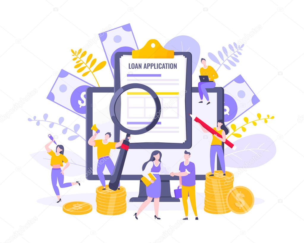 Pr stamo a plazos o aprobaci n de cr dito concepto de negocio vector ilustraci n. 2024