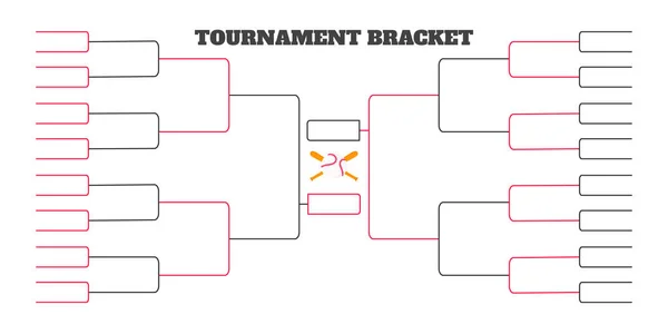 16 team tournament bracket championship template flat style design ...