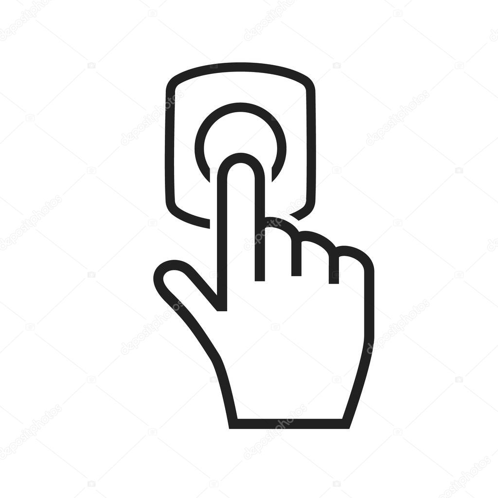 Icono del timbre de la puerta diseño de estilo plano contorno signo ...