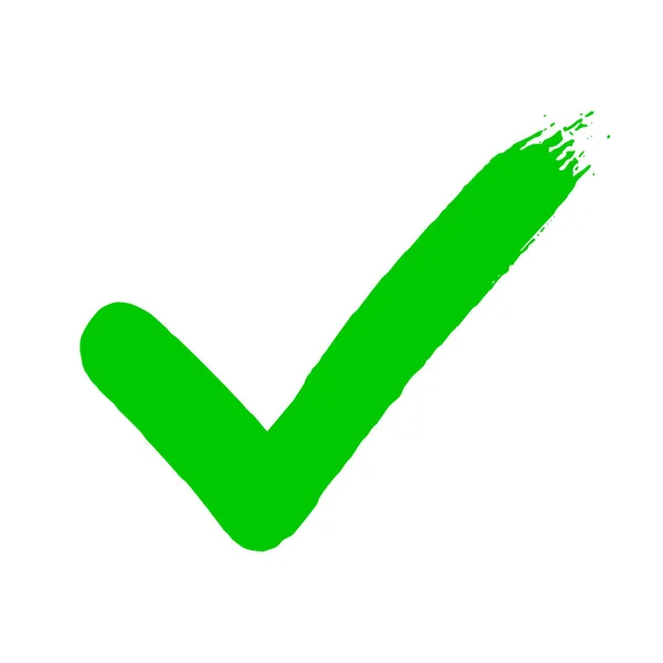 Dirty Grunge Hand Drawn Brush Strokes Tick Vector Illustration Isolated ...