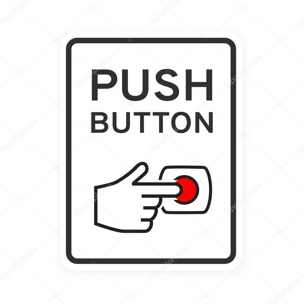 Icono del timbre de la puerta diseño de estilo plano contorno signo ...