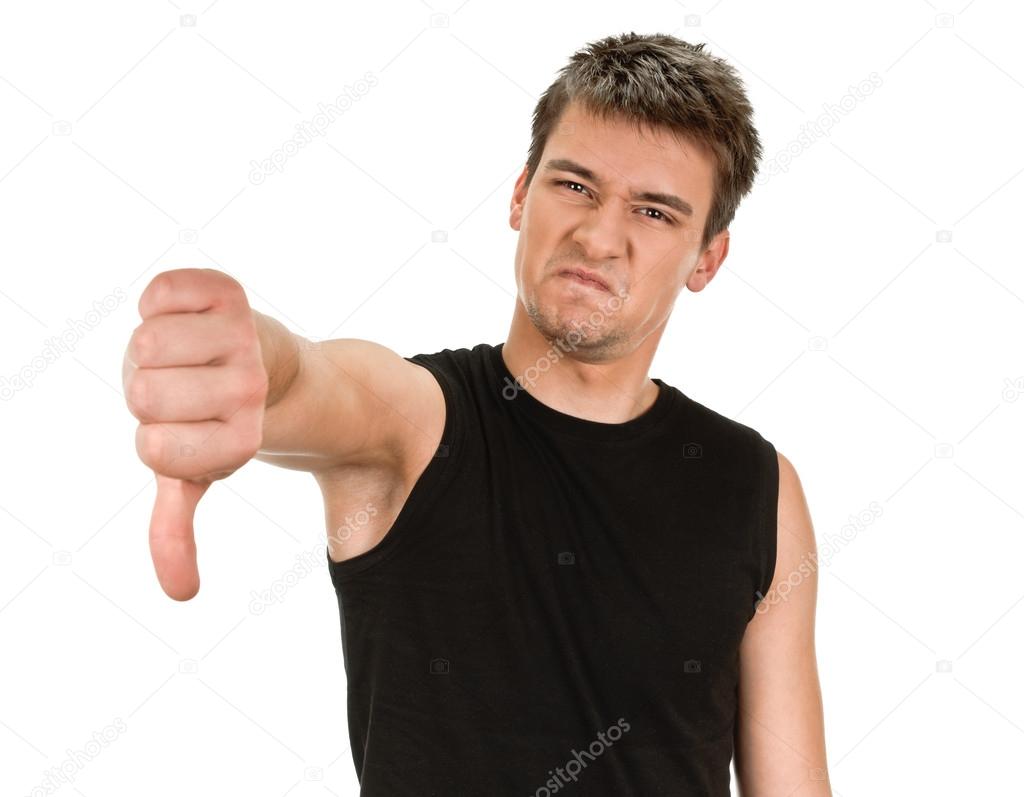 Man thumbs down — Stock Photo © seenaad #74634697