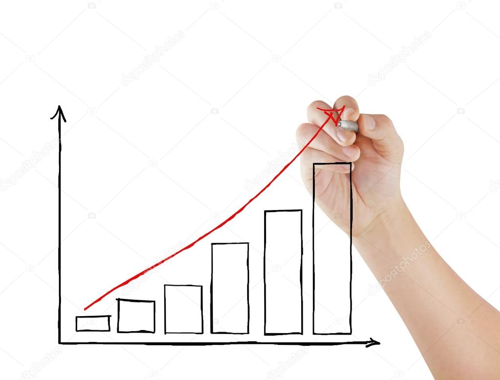Man drawing a graph — Stock Photo © violetkaipa #52161043