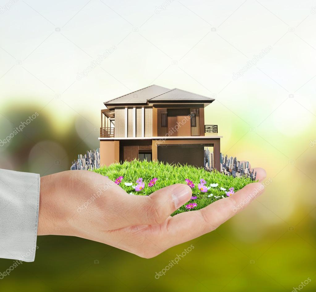 House model concept in hand — Stock Photo © violetkaipa #58770975