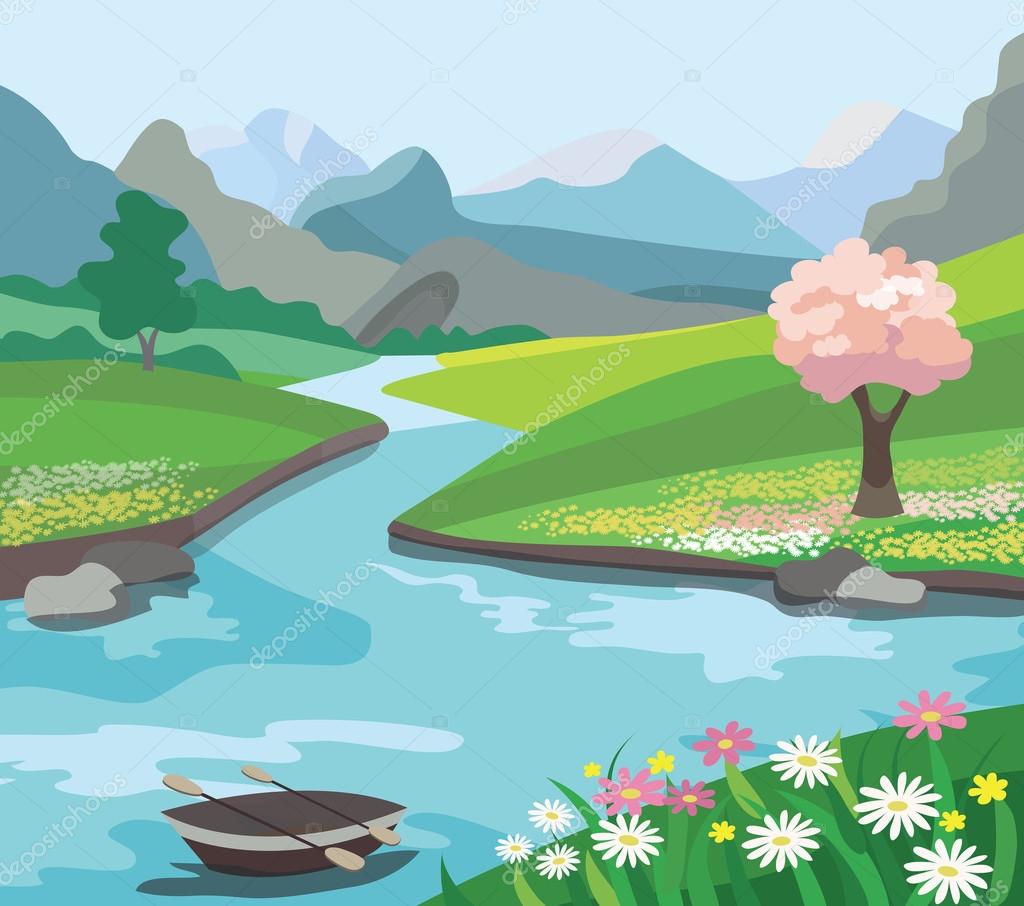 Spring Landscape Clipart