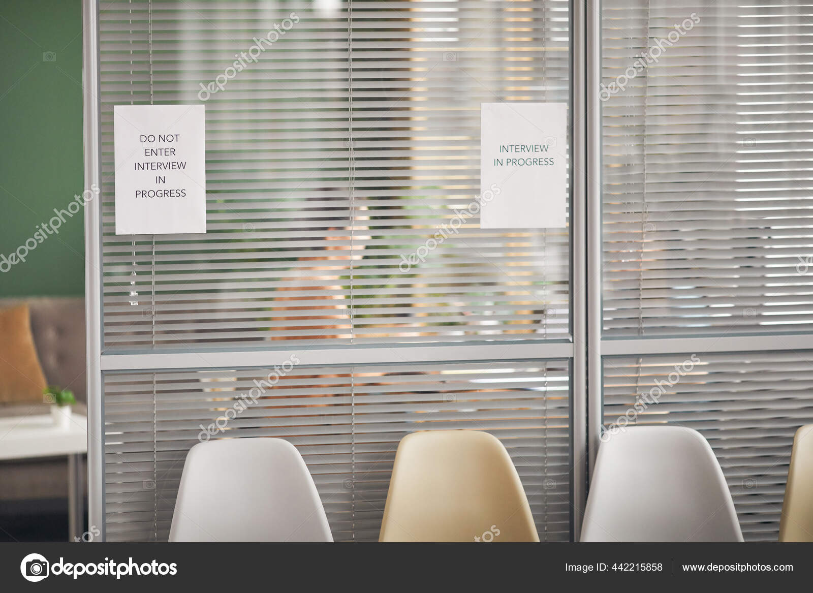 Background Image Office Room Sign Interview Progress Glass Wall ...