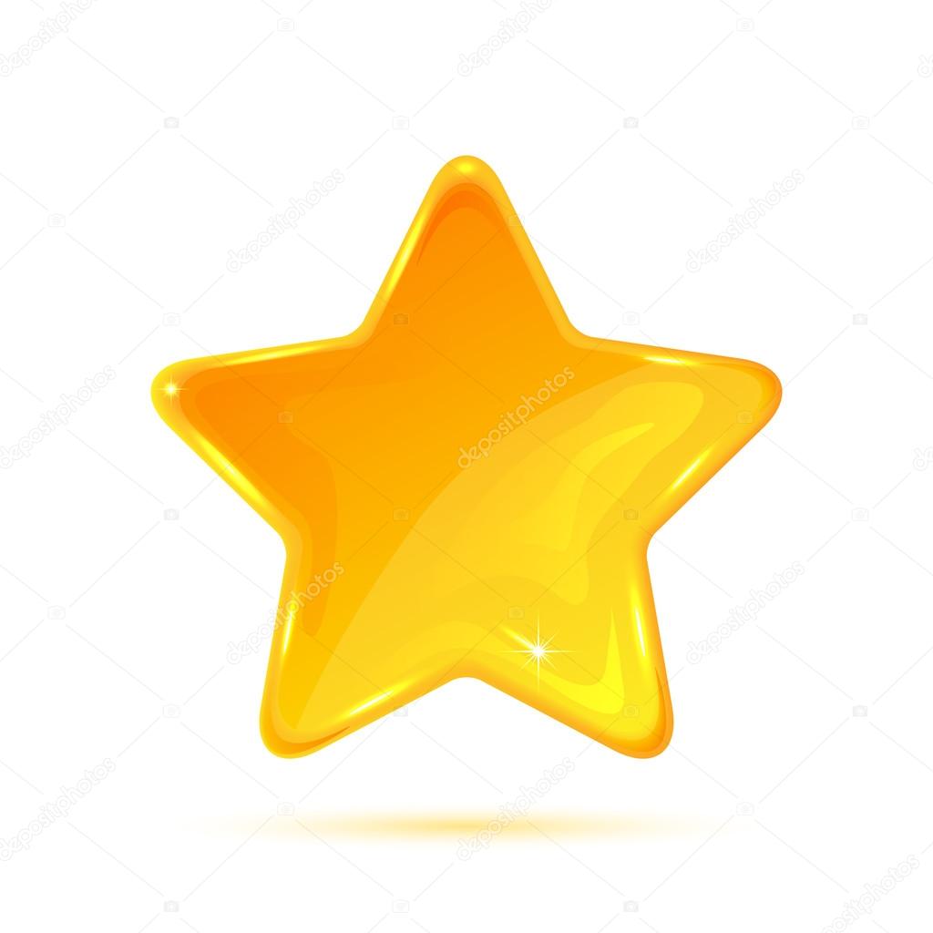 Yellow star on white background — Stock Vector © losw #88432018