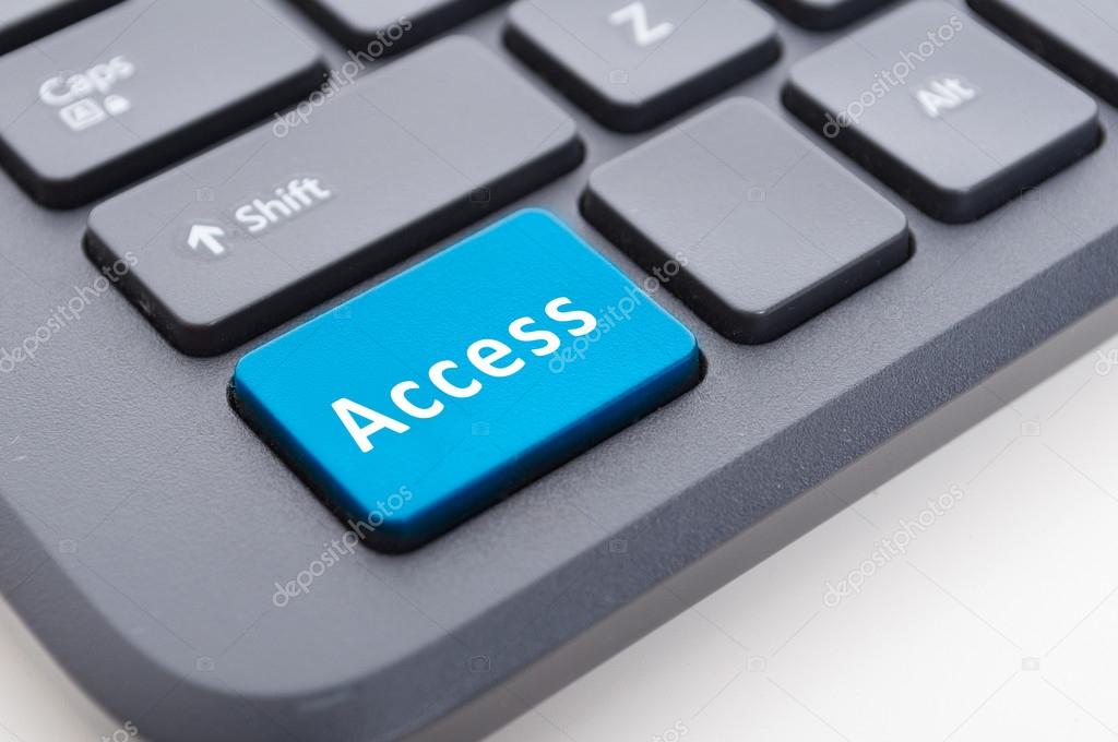 Blue access button on keyboard concept Stock Photo by ©catalin205 121200090