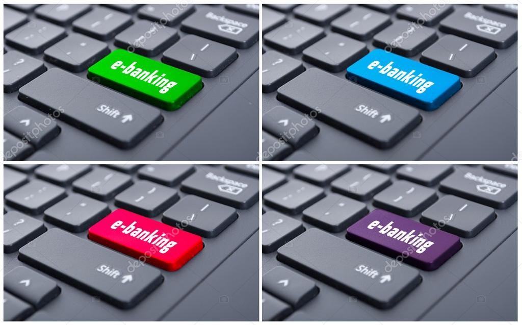 Laptop keyboard button with e-banking text Stock Photo by ©catalin205 ...