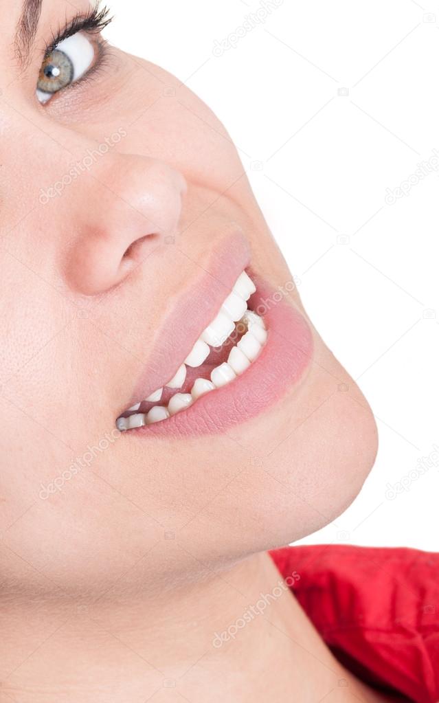 Half face with beautiful smile Stock Photo by ©catalin205 62785935