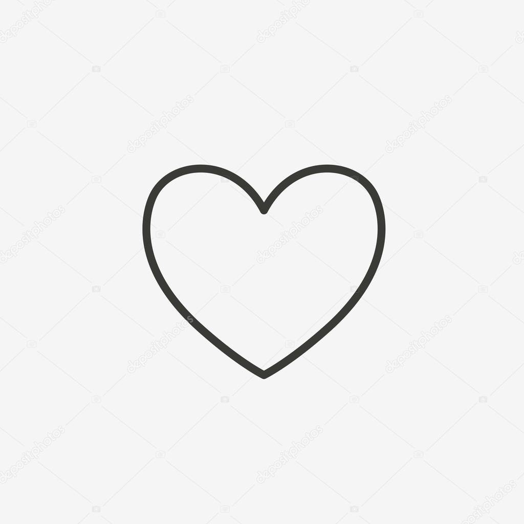 Heart outline icon Stock Vector Image by ©kchungtw #118879176