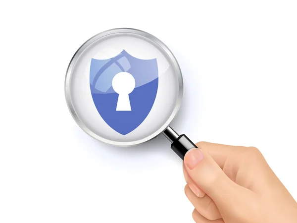 Magnifying glass with shield icon Stock Vector by ©kchungtw 50875475