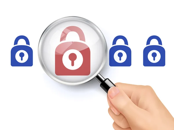 Magnifying glass with shield icon Stock Vector by ©kchungtw 50875475