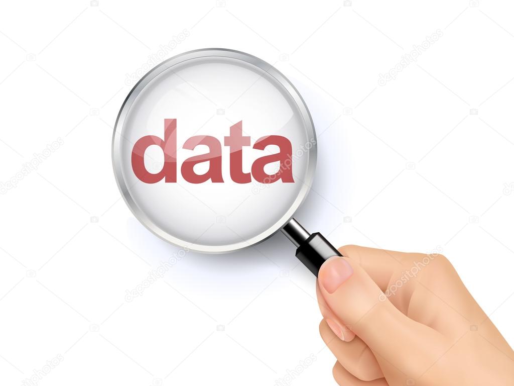 Magnify glass of data Stock Vector by ©kchungtw 119438278