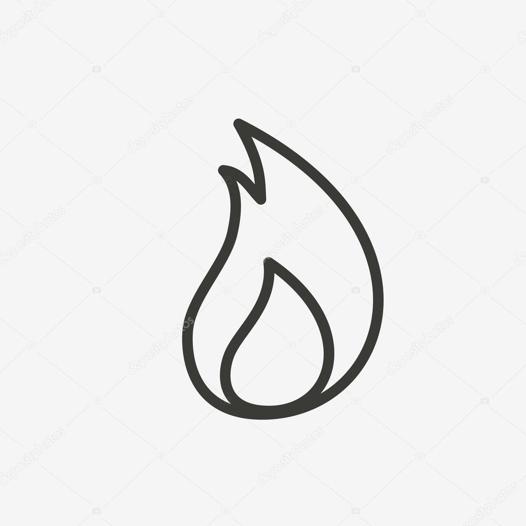 Flame Outline Vector