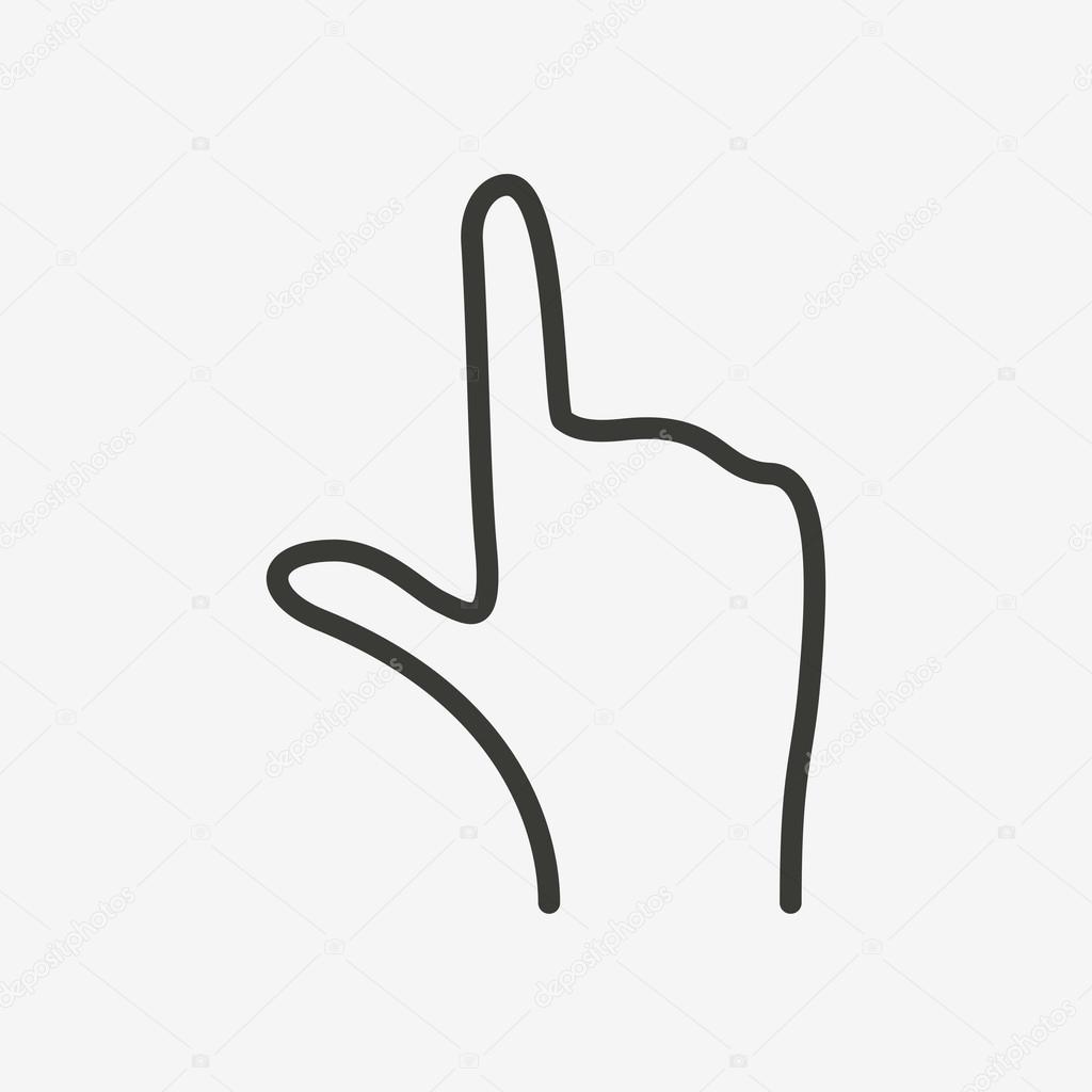 Finger outline icon — Stock Vector © kchungtw #120047716