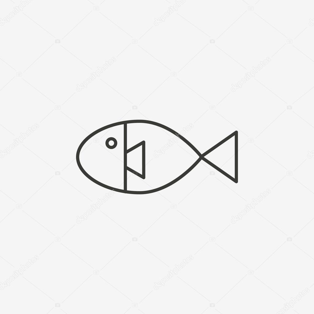 Fish outline icon — Stock Vector © kchungtw #121010820