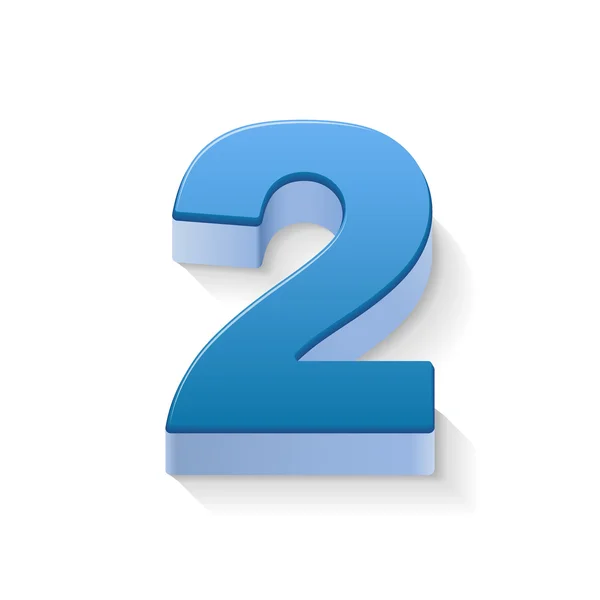 3d shiny blue number 2 Stock Vector Image by ©kchungtw #121755894