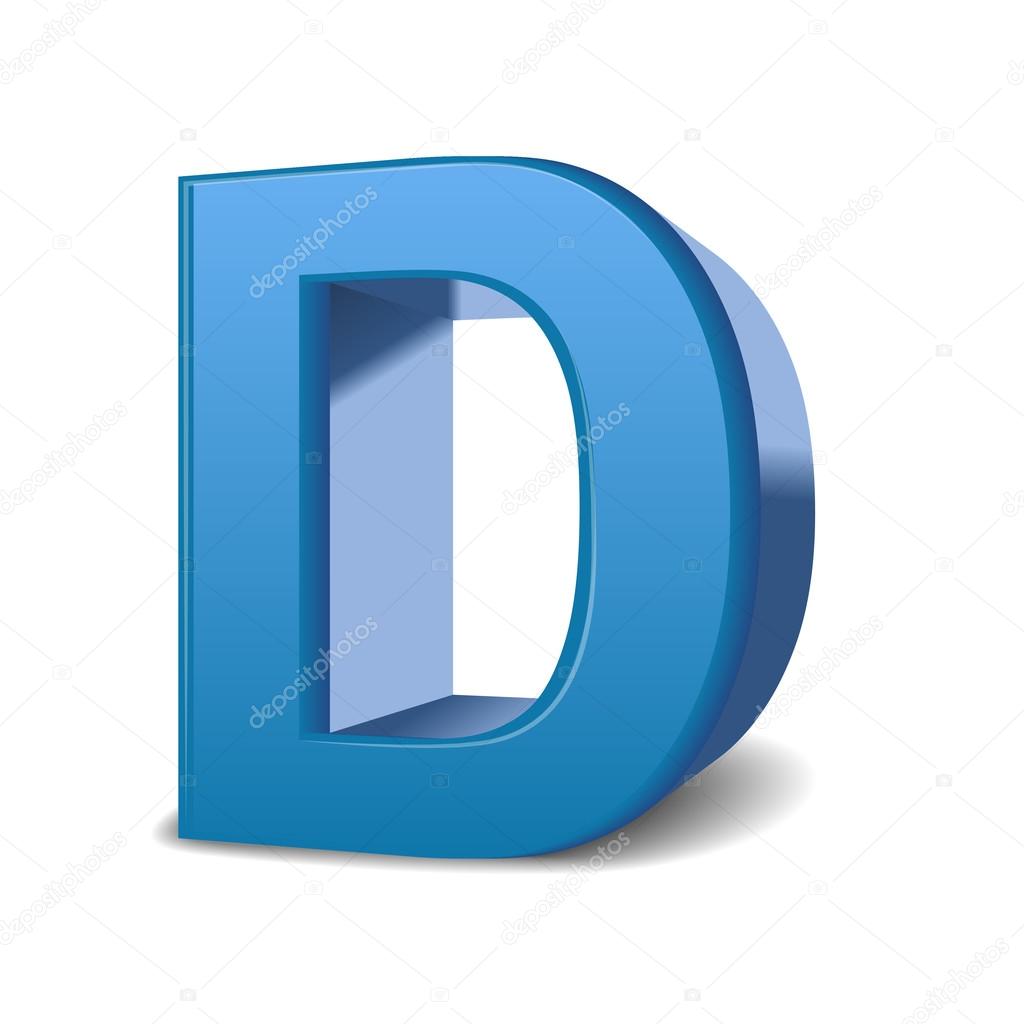 The Letter D In 3d