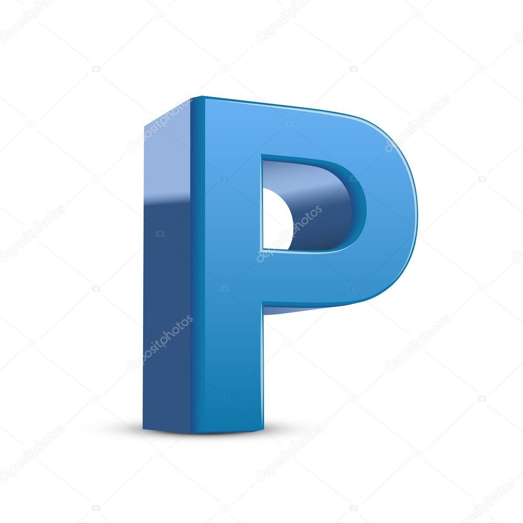 3d blue letter P Stock Vector by ©kchungtw 121738796