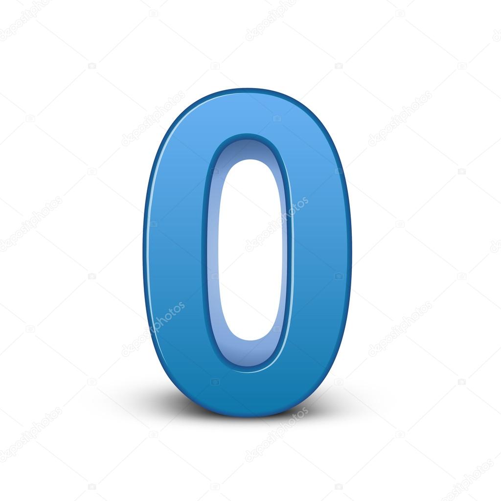 3d shiny blue number 0 Stock Vector by ©kchungtw 121738922