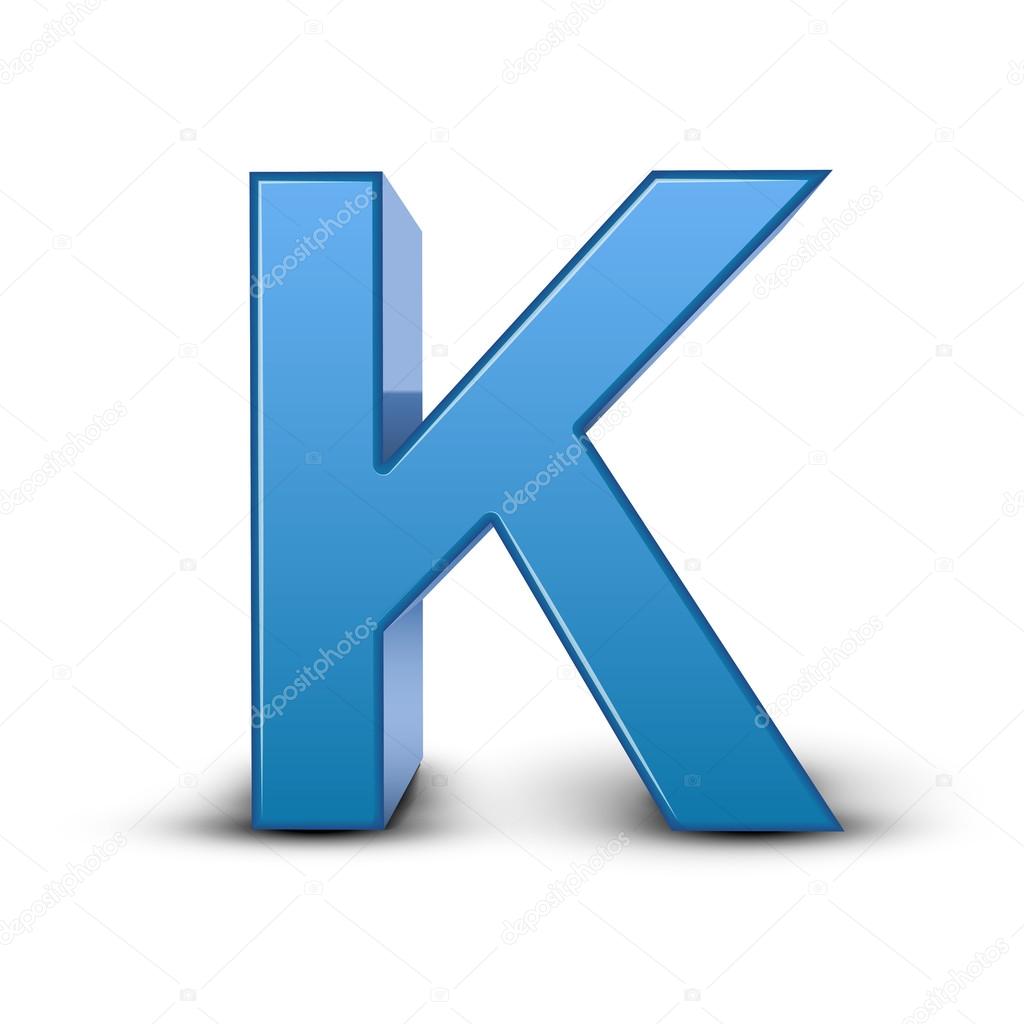 3d blue letter K Stock Vector Image by ©kchungtw #121738978
