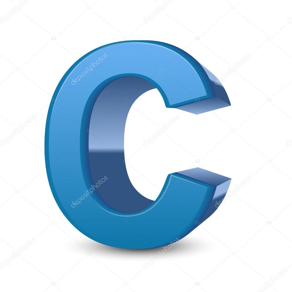 3d azul letra C Vector de stock por ©kchungtw 121739252