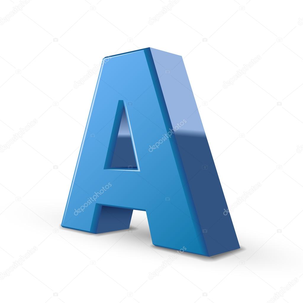 3d azul letra A Vector de stock #121739412 de ©kchungtw