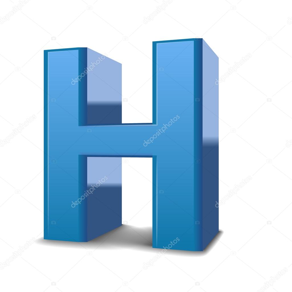 3d azul letra H Vector de stock por ©kchungtw 121739734