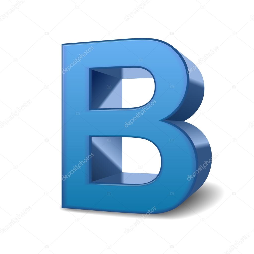 3d Letter B Vector