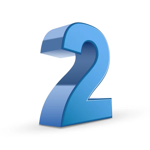 3d shiny blue number 2 Stock Vector Image by ©kchungtw #121755894
