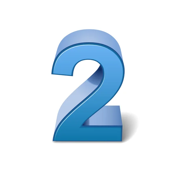 3d shiny blue number 2 Stock Vector Image by ©kchungtw #121738664