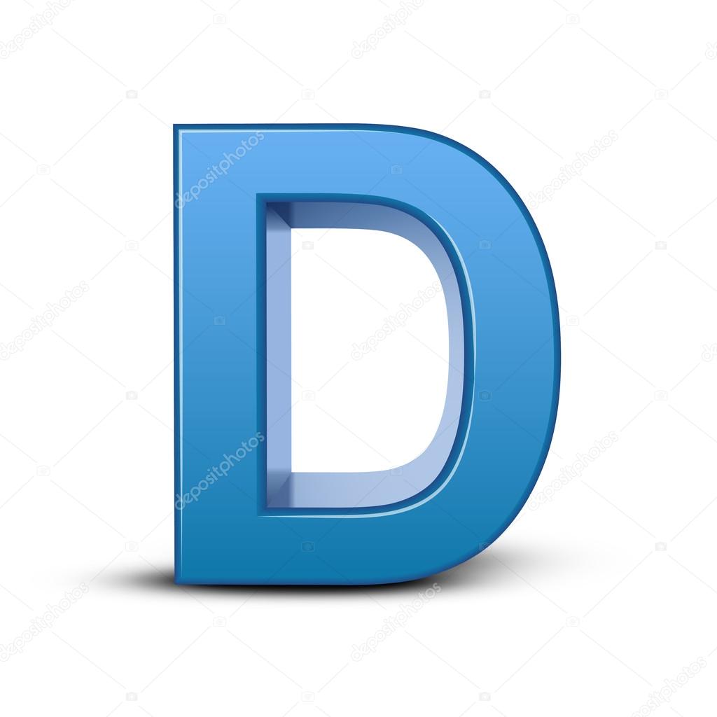 3d blue letter D Stock Vector Image by ©kchungtw #121862736