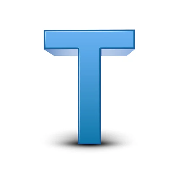 3d blue letter T — Stock Vector © kchungtw #121739784