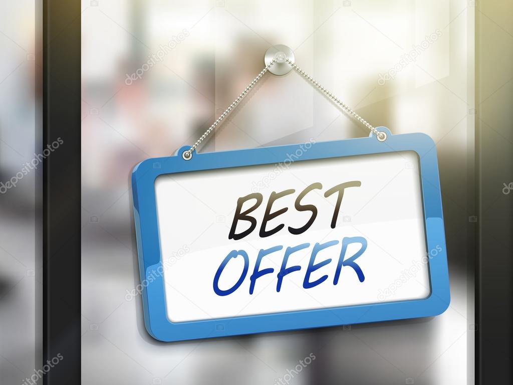 Best offer hanging sign ⬇ Vector Image by © kchungtw | Vector Stock ...