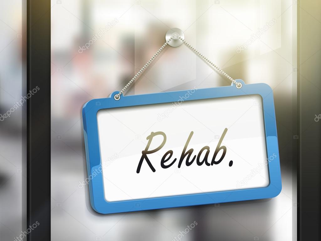 Rehab hanging sign Stock Vector Image by ©kchungtw #123166698