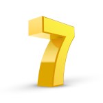 Number Seven Golden Letters Stock Photo by ©3D-Agentur 209389894