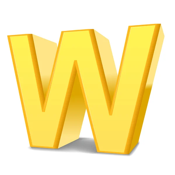 Yellow Letter W