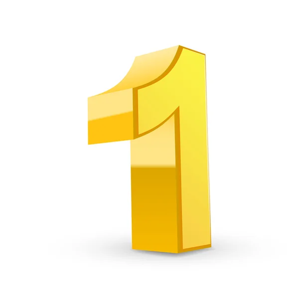 3d shiny golden number 1 Stock Vector Image by ©kchungtw #37734535