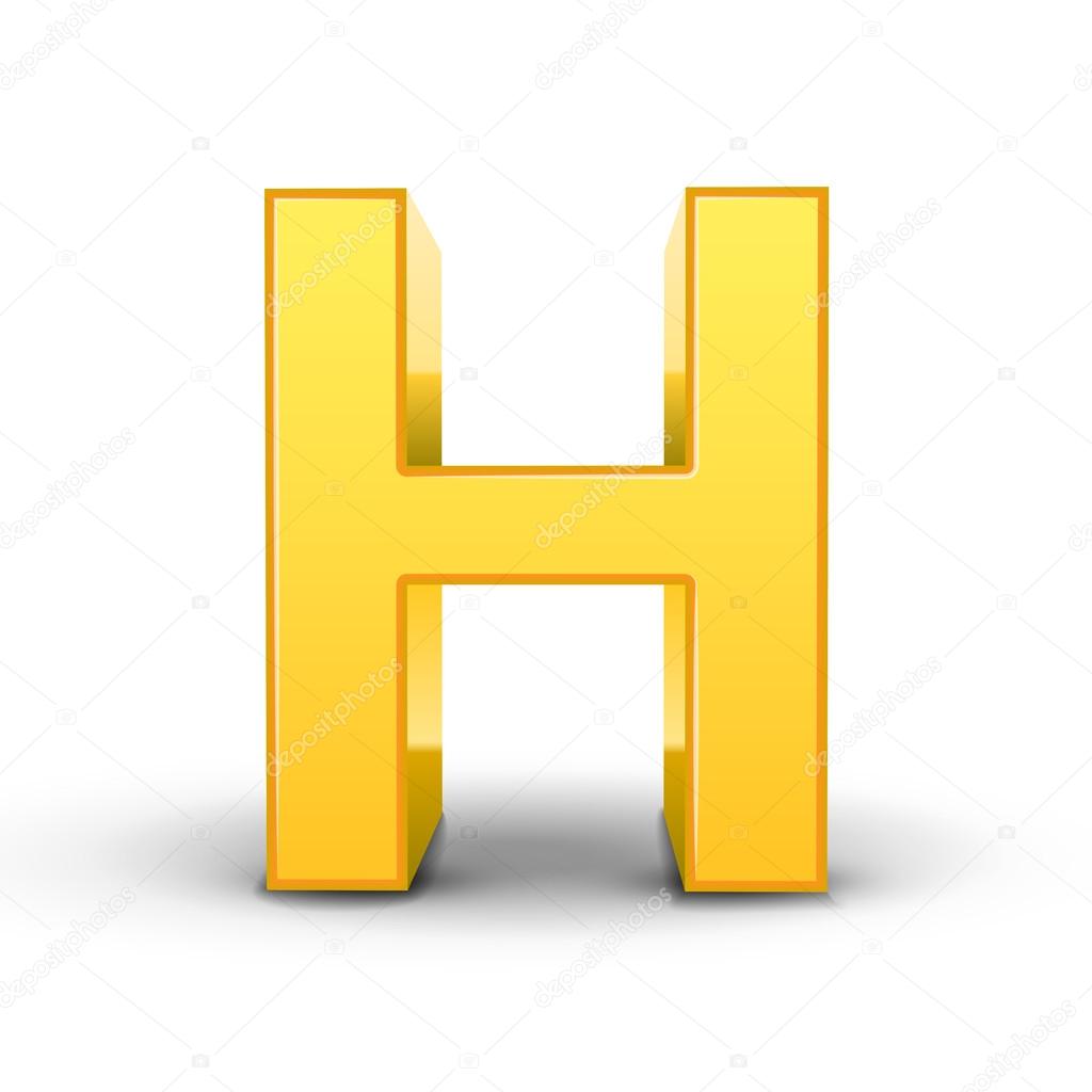 3d yellow letter H Stock Vector by ©kchungtw 123175114