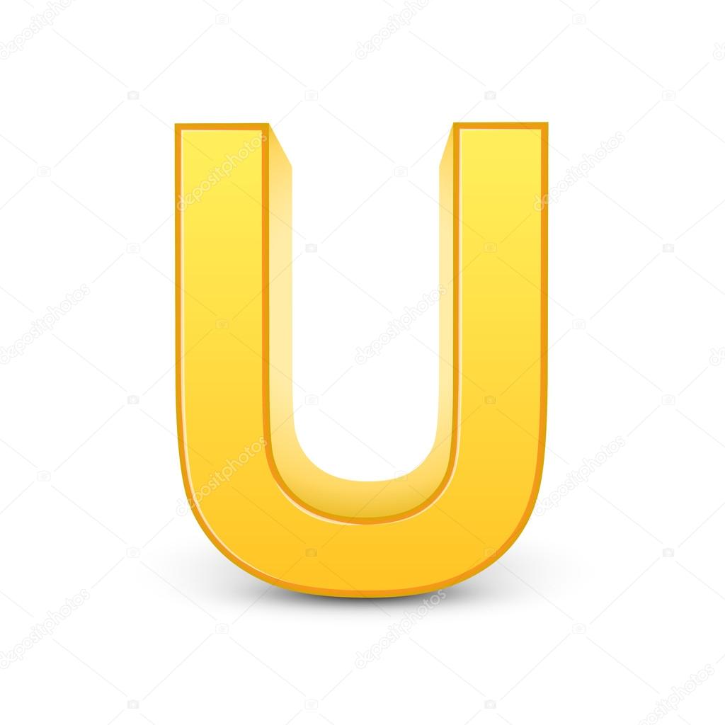 3d yellow letter U Stock Vector Image by ©kchungtw #123175168
