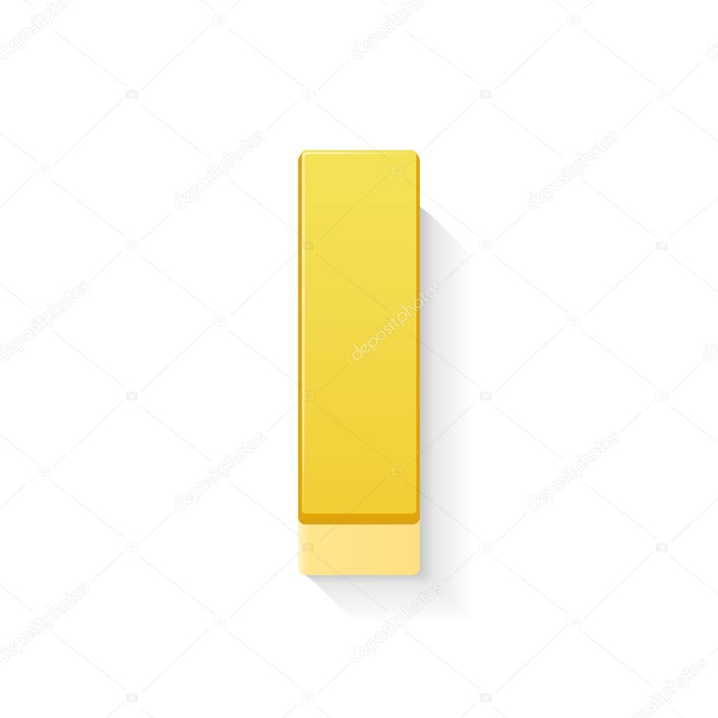 3d amarillo letra I Vector de stock #123175682 de ©kchungtw