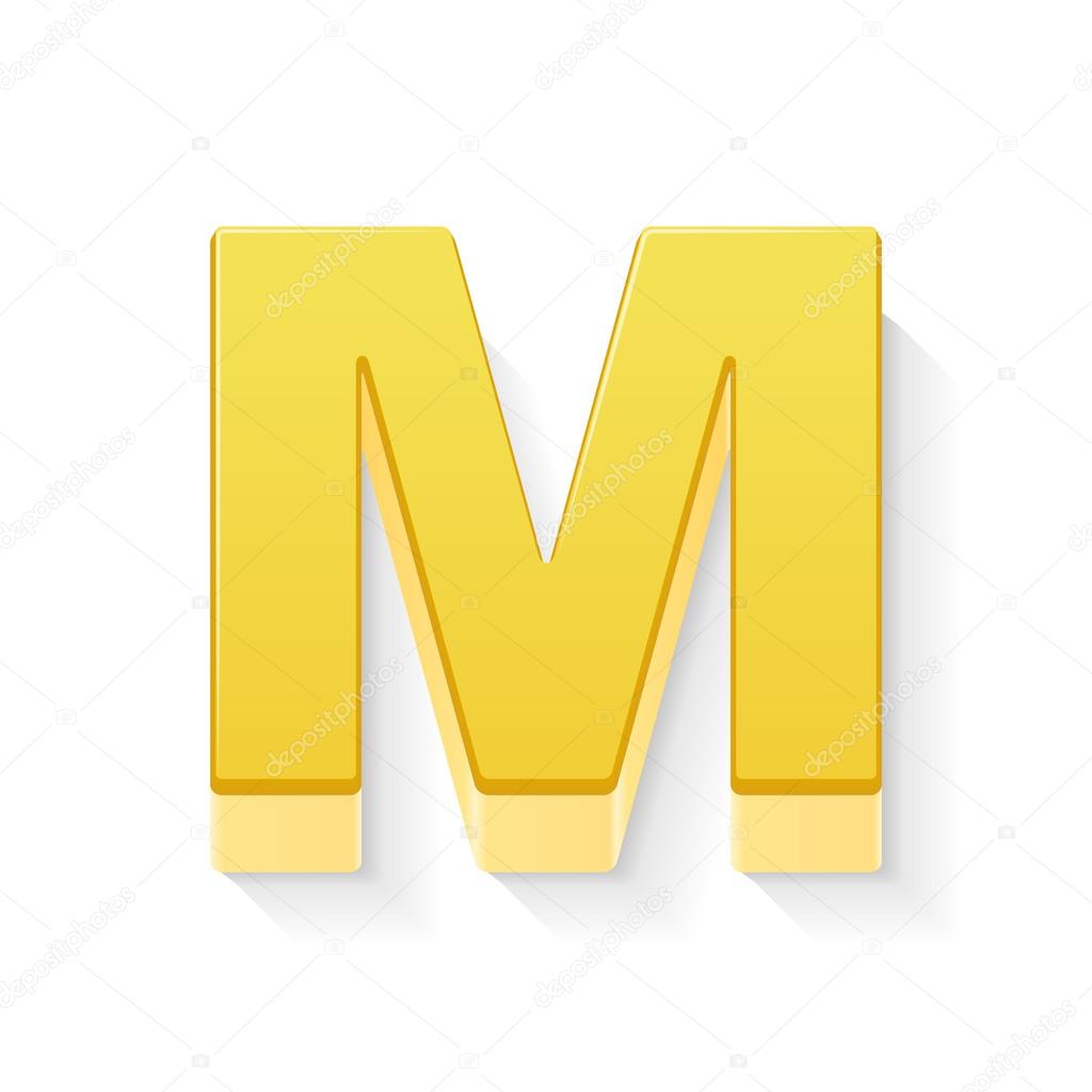 Yellow Letter M