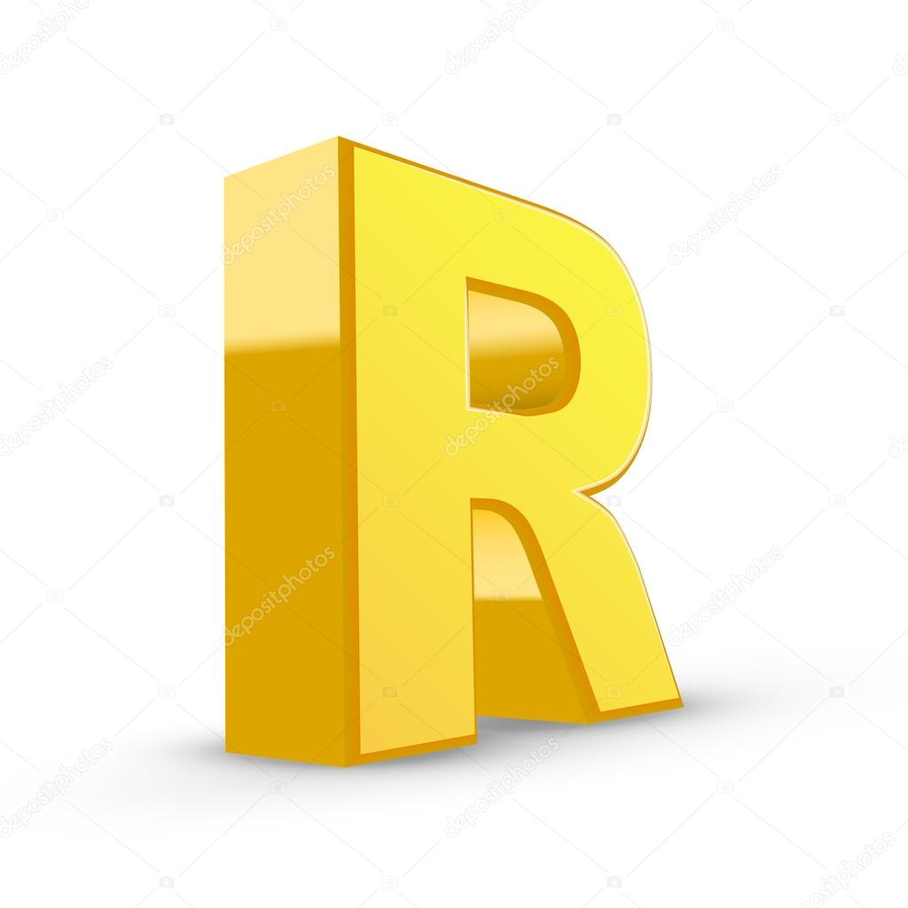 3d yellow letter R Stock Vector Image by ©kchungtw #123176458