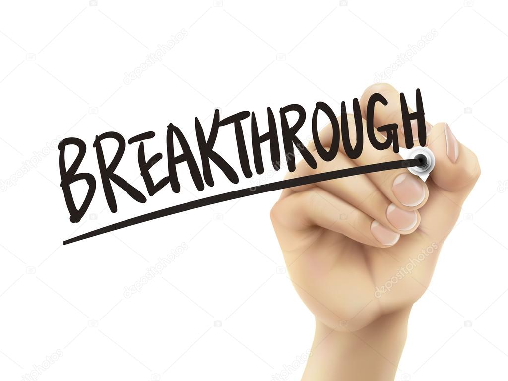Breakthrough written by hand Stock Vector by ©kchungtw 123341794